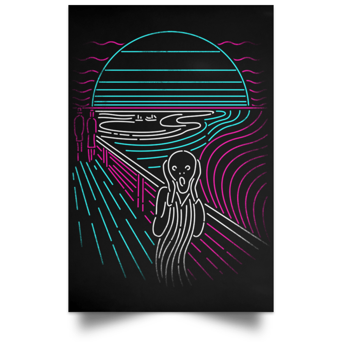 Screaming Neon Portrait Poster – Pop Up Tee